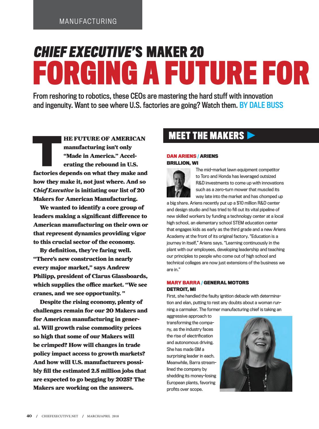 Chief Executive Magazine March/April 2018 by Chief Executive Group - Issuu