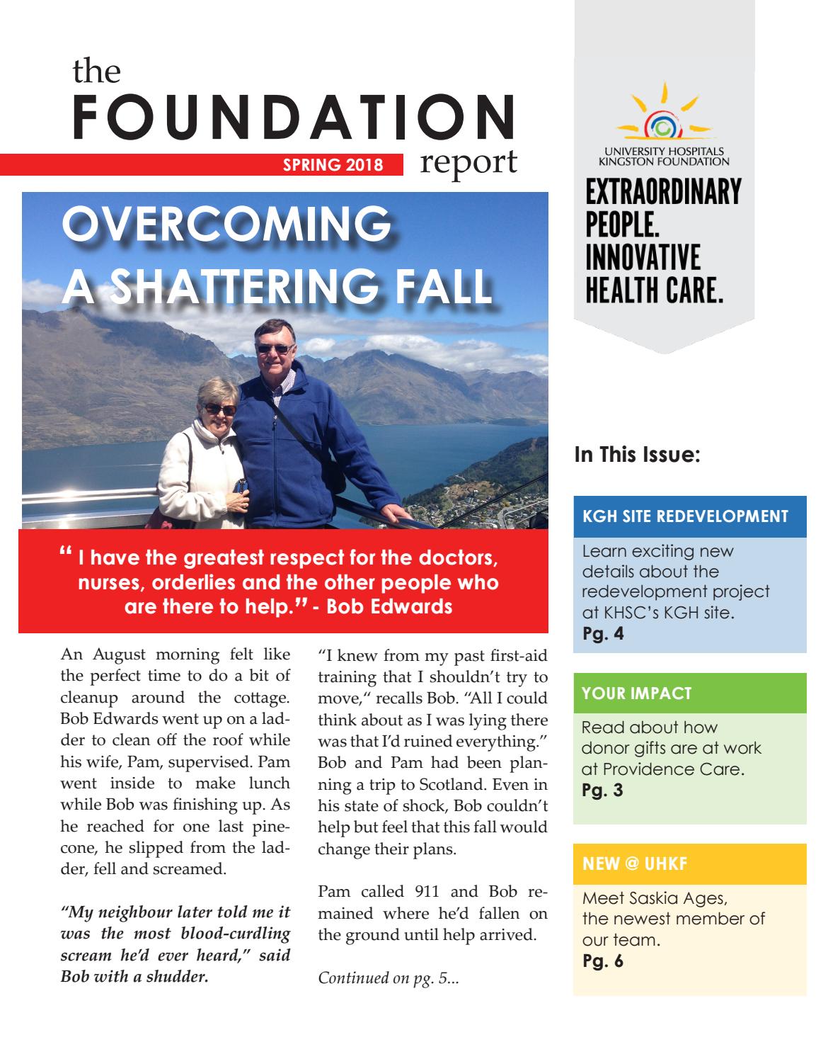 The Spring 2018 Foundation Report by University Hospitals Kingston ...