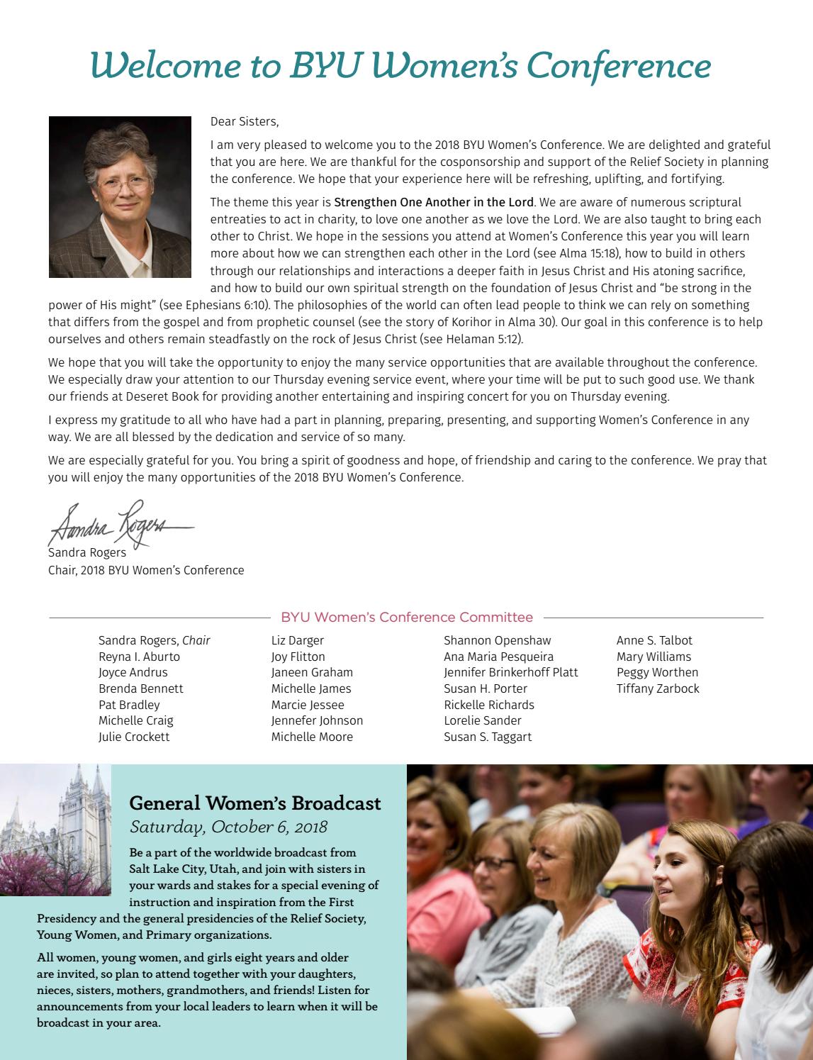 2018 Womens' Conference Booklet by BYU Women's Conference - Issuu