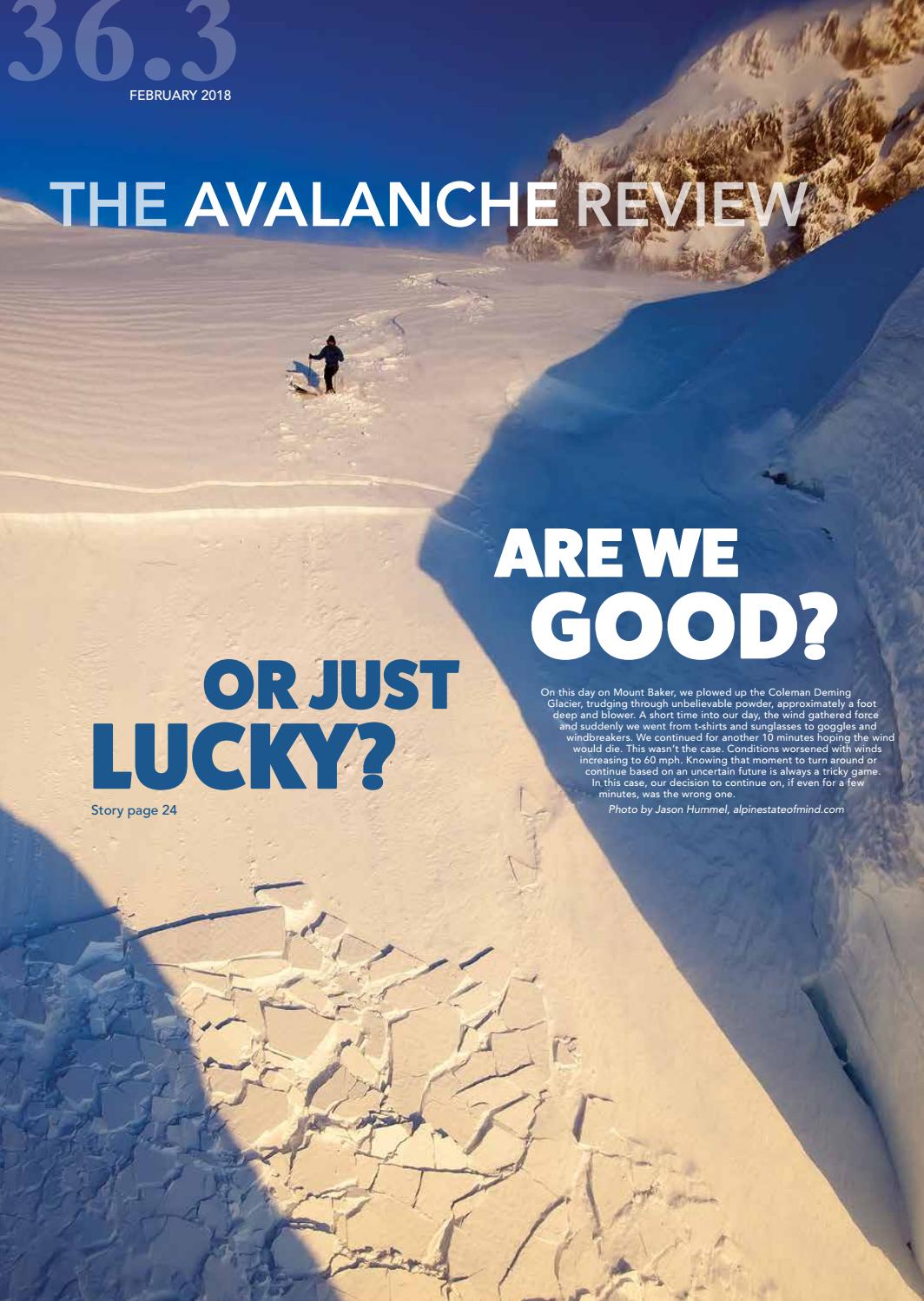 The Avalanche Review 36.3, February 2018 by American Avalanche ...