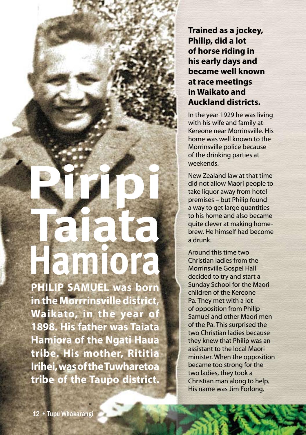 Piripi Taiata Hamiora article by Maori Postal Aotearoa - Issuu