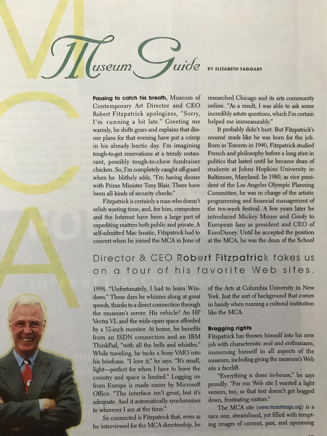 Robert fitzpatrick interview by Elizabeth Taggart - Issuu