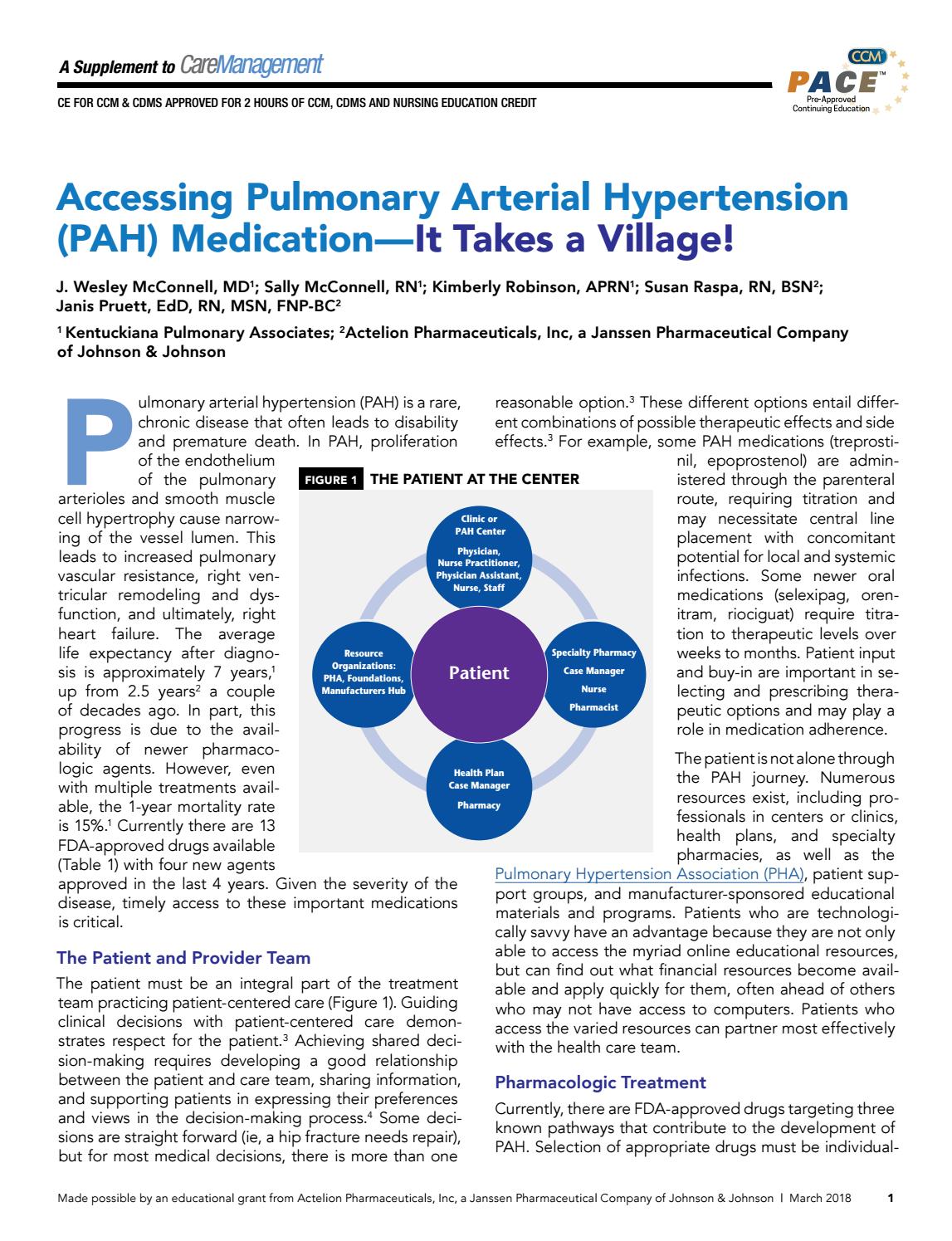 Accessing Pulmonary Arterial Hypertension (PAH) Medication—It Takes a ...