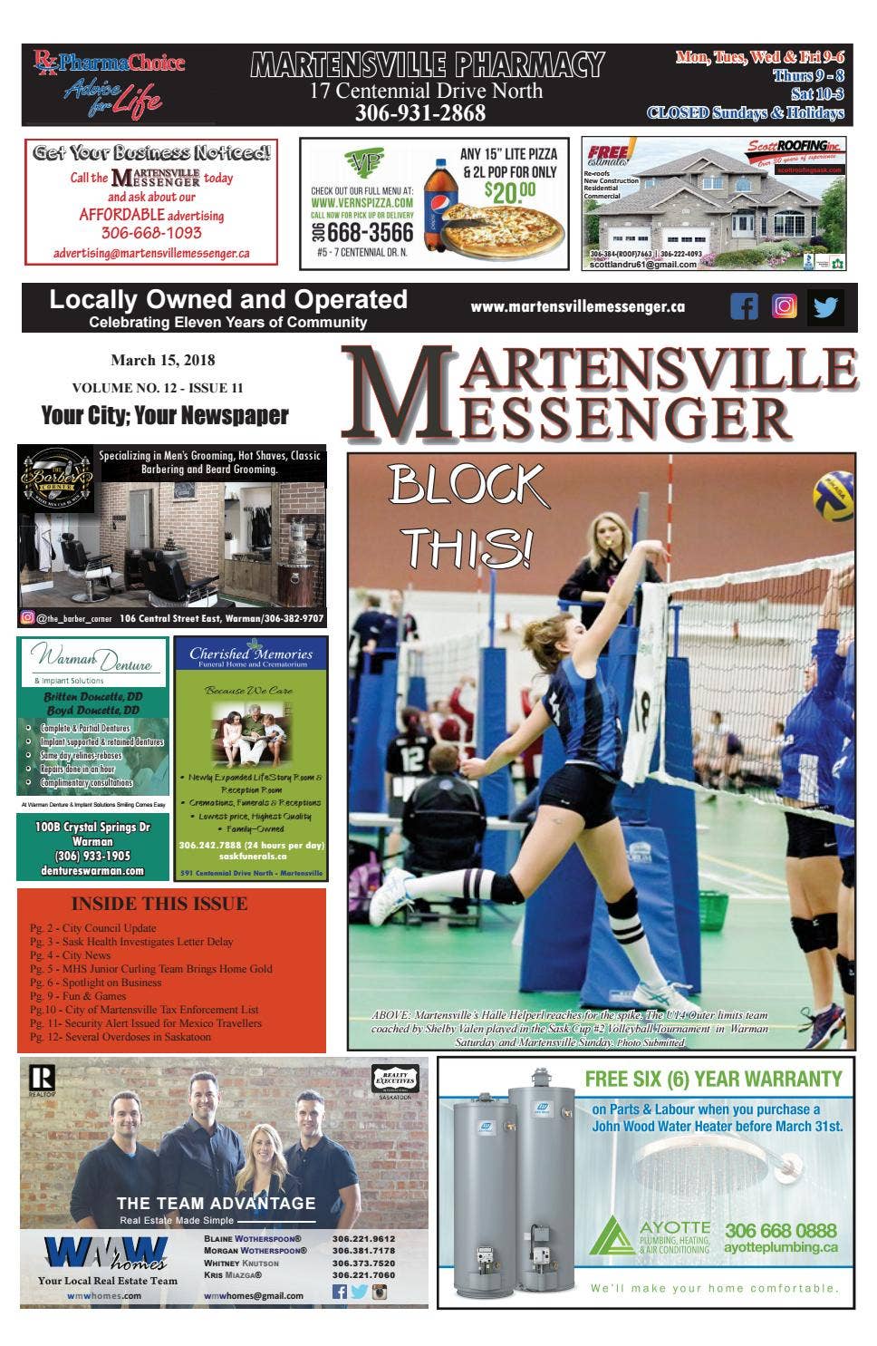 Digital issue march 15, 2018 final by Martensville Messenger - Issuu