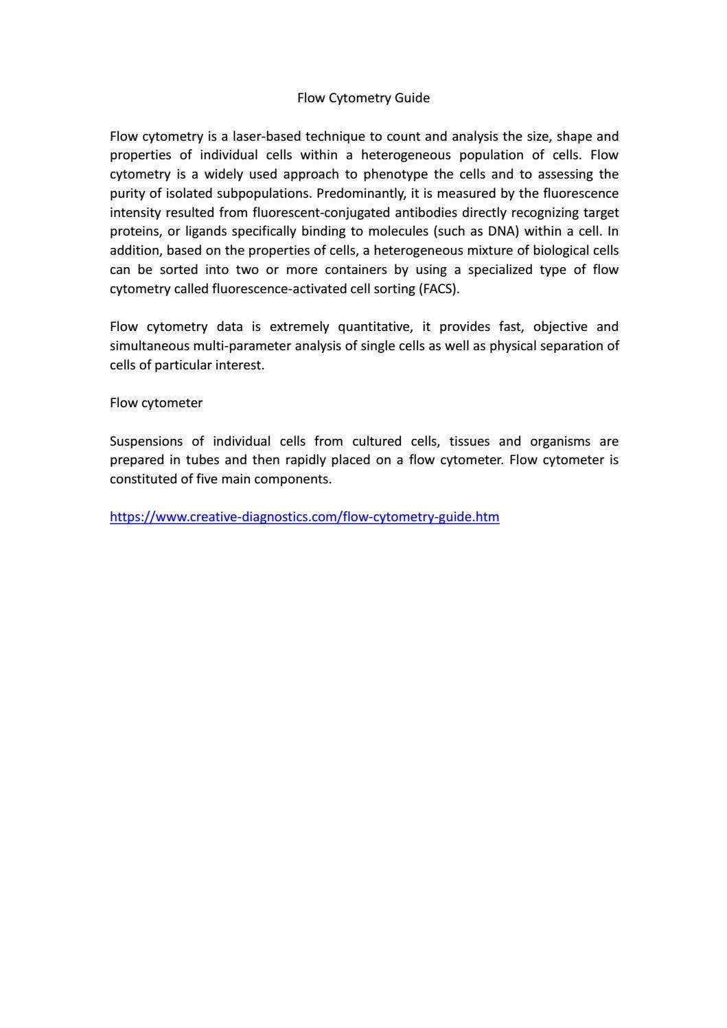 Flow cytometry guide by Creative Diagnostics - Issuu