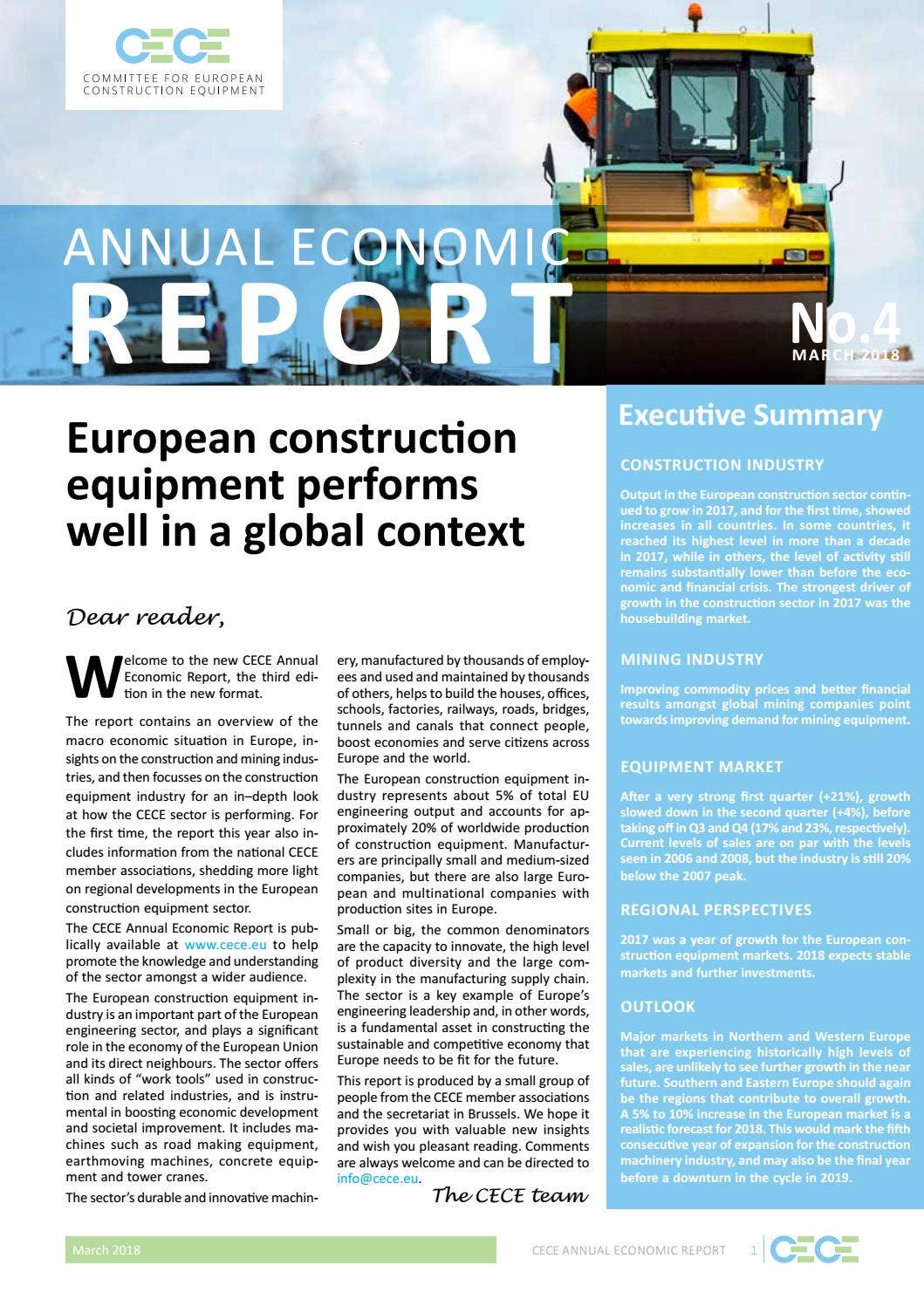 CECE Annual Economic Report - March 2018 by CECE - Issuu