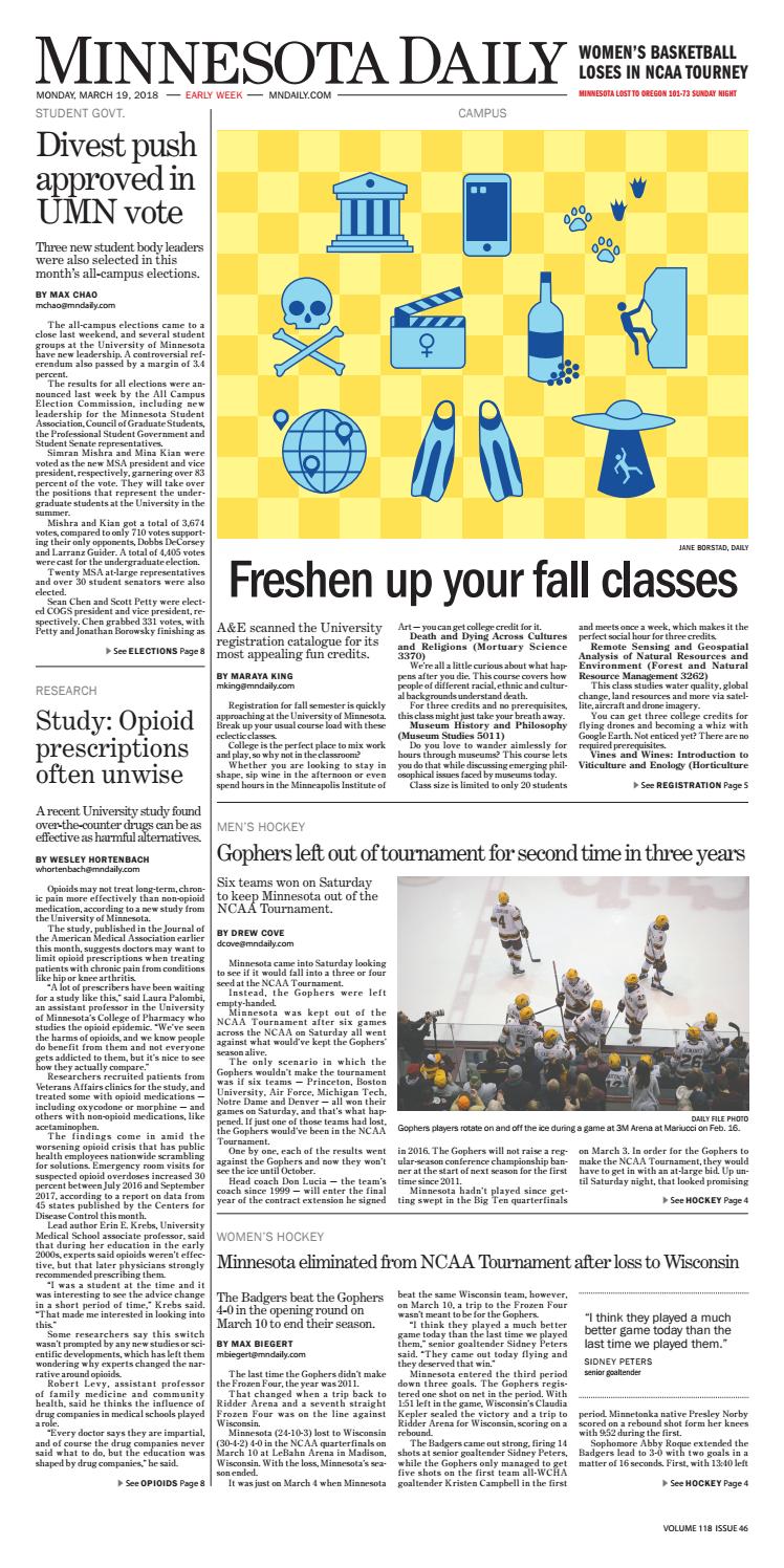 March 19, 2018 by The Minnesota Daily - Issuu