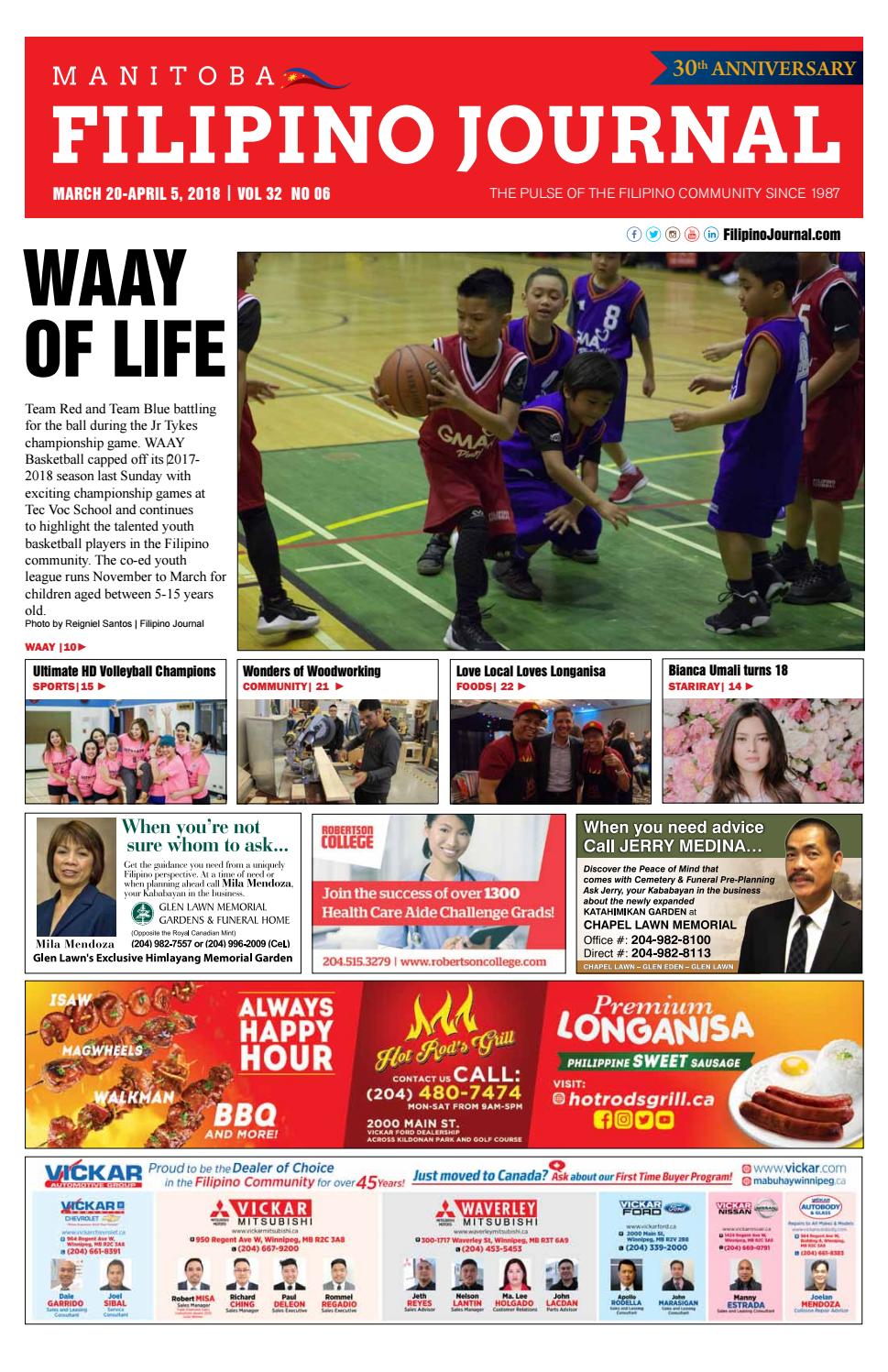 Filipino Journal Manitoba Edition Mar. 20 - Apr. 05, 2018 by Filipino ...