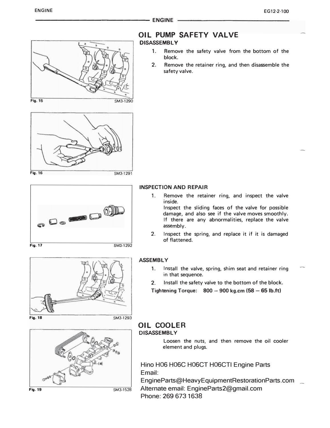 Hino h06ct engine service manual for use with the hitachi ex220 ...
