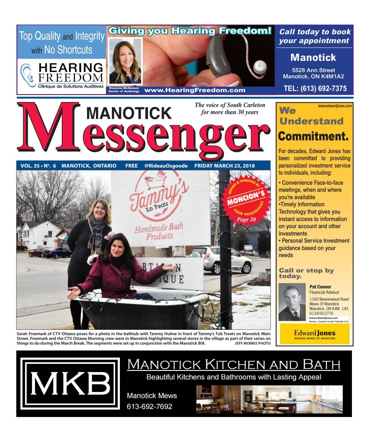 Manotick Messenger March 23, 2018 by J Morris - Issuu
