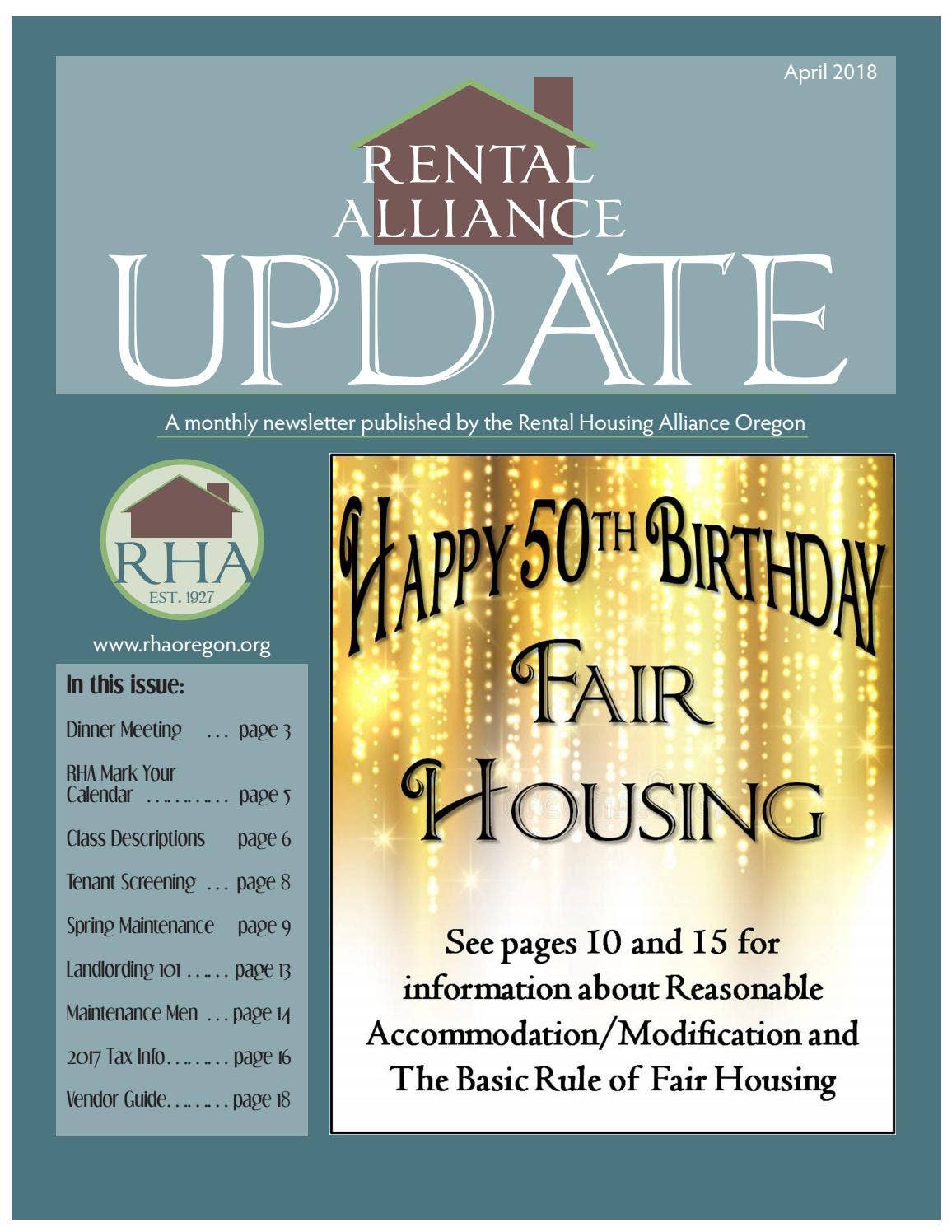 April 2018 RHA Update Newssletter by Cari Pierce - Issuu