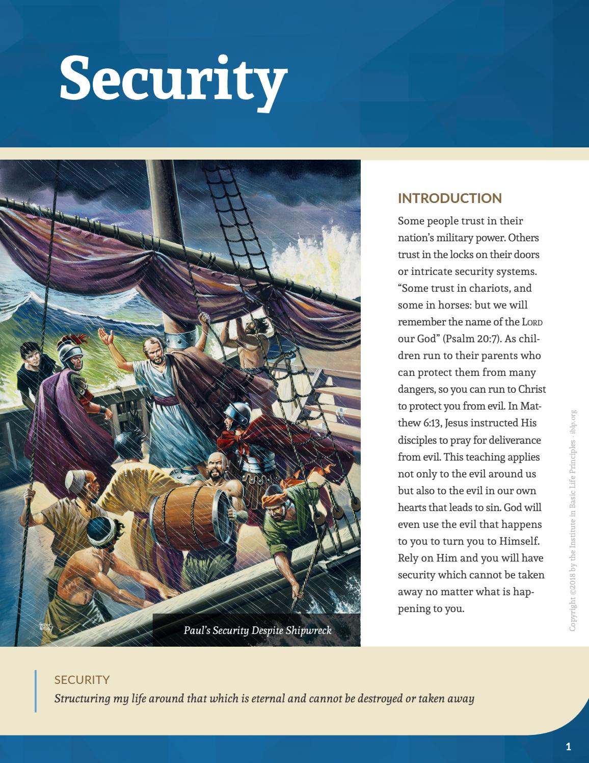 Security for online by Institute in Basic Life Principles - Issuu