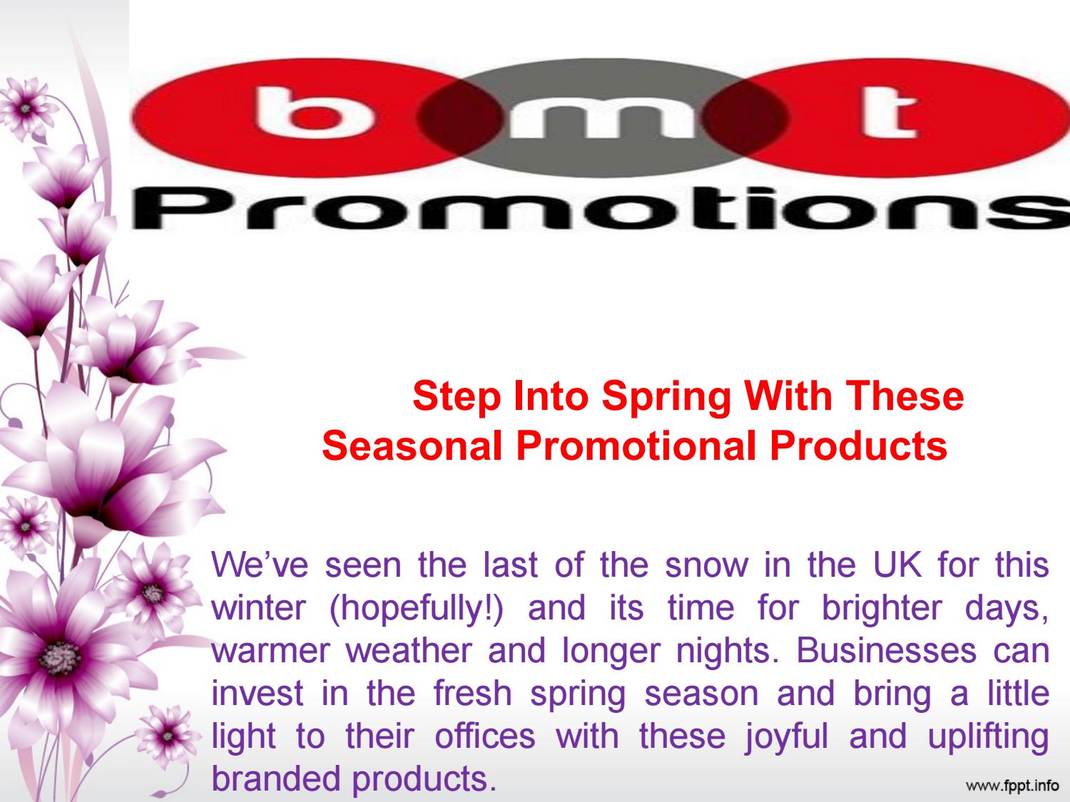 Step Into Spring With These Seasonal Promotional Products by bmt ...