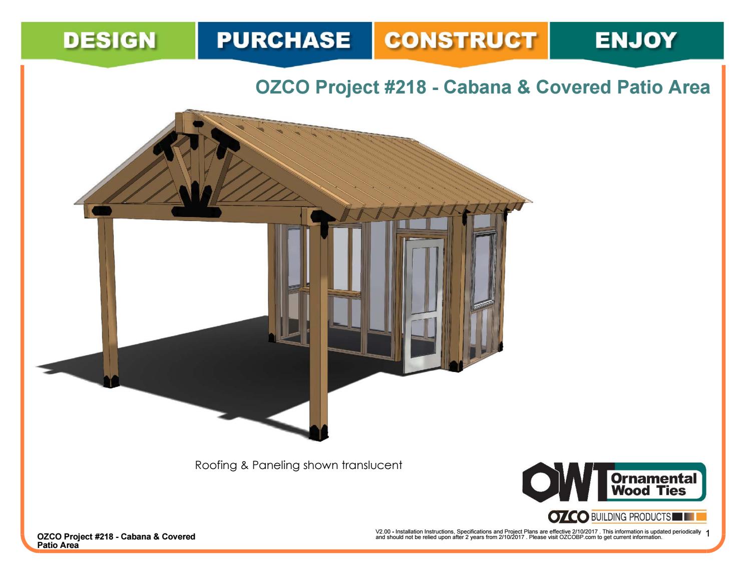 OZCO Project #218 – Cabana & Covered Patio Area by OZCO Building ...