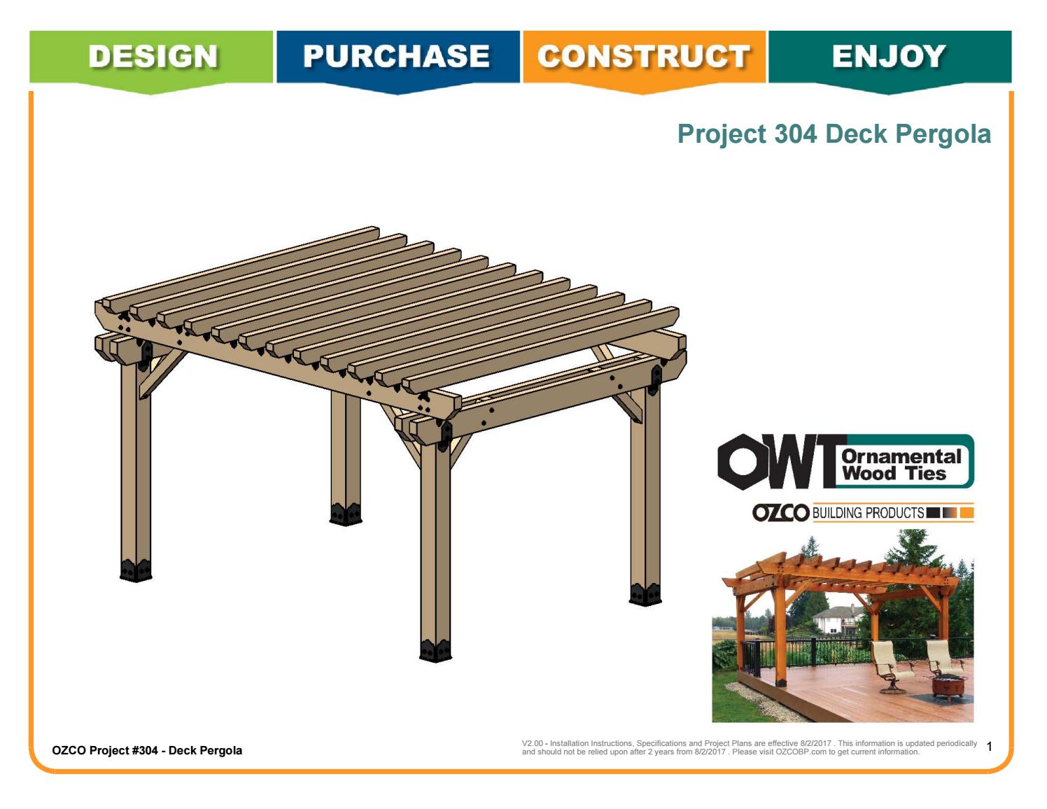 OZCO Project #304 - Deck Pergola with 8x8 Posts by OZCO Building ...