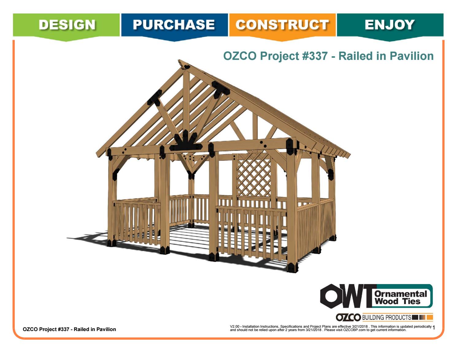 OZCO Project #337 - Pavilion With Railing by OZCO Building Products - Issuu