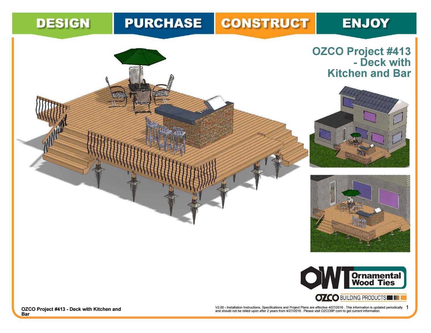 OZCO Project #413 – Deck with Kitchen & Bar by OZCO Building Products ...