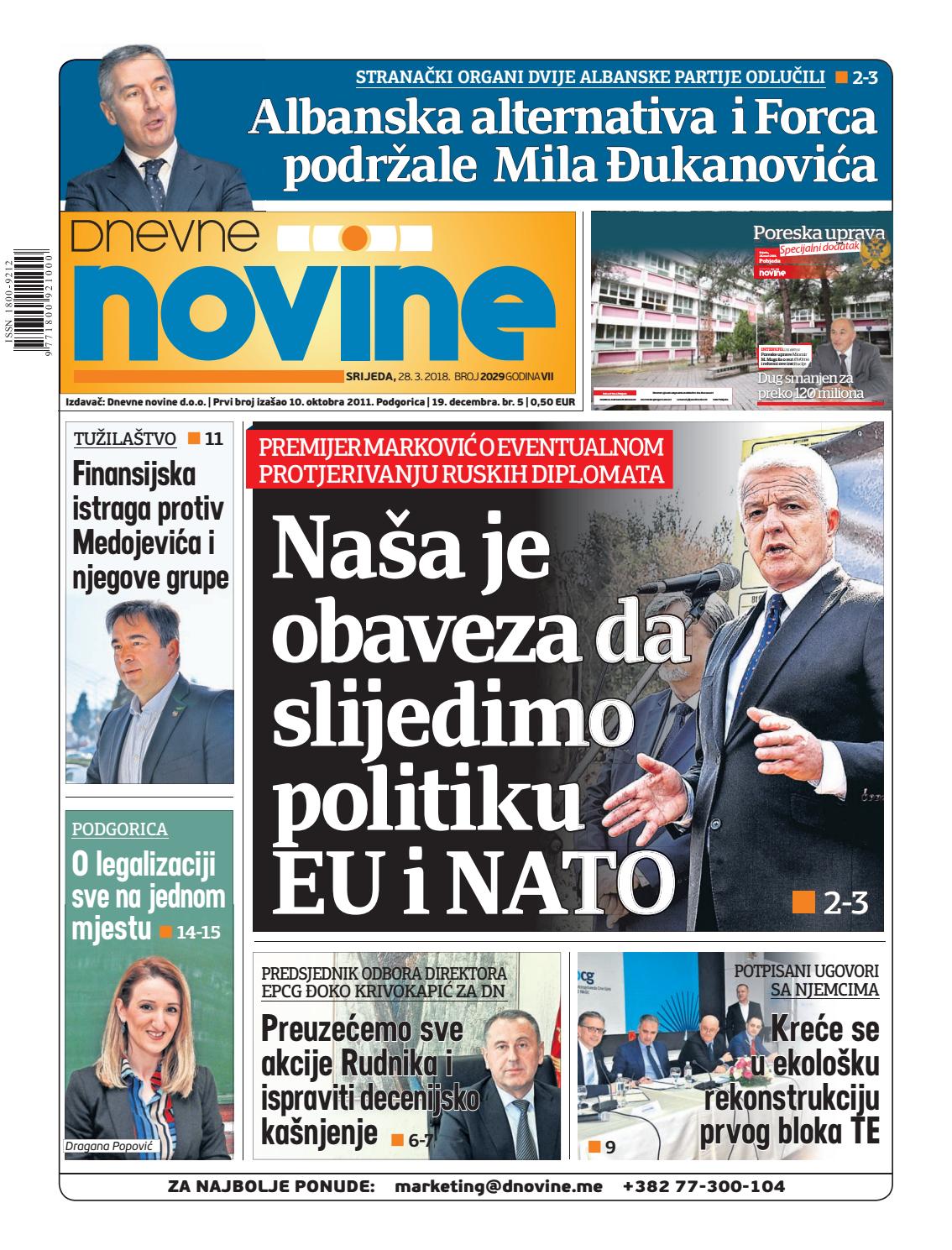 Dnevne novine 28. mart 2018. by Dnevne Novine - Issuu