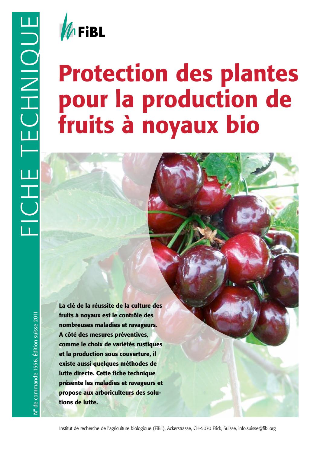 Protection des plantes pour la production de fruits à noyaux bio andi ...