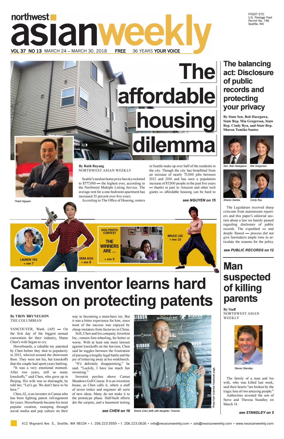 VOL 37 NO 13 | MARCH 24 – MARCH 30, 2018 by Northwest Asian Weekly - Issuu