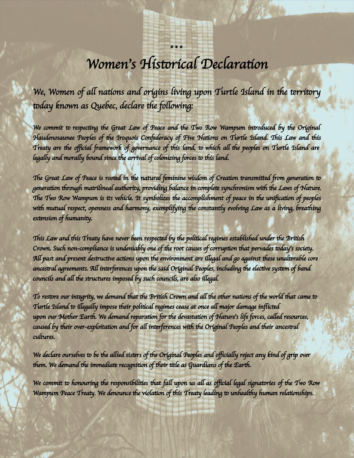 Women’s Historical Declaration by marieclaudelacroix - Issuu