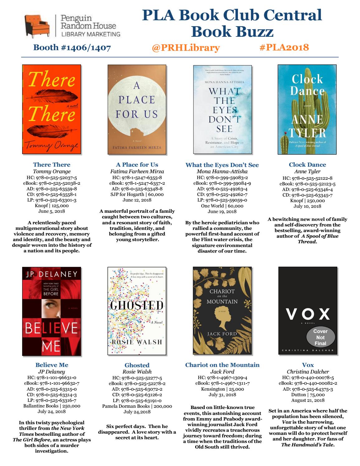 PLA Book Club Central Book Buzz with Booklist by PRH Library - Issuu