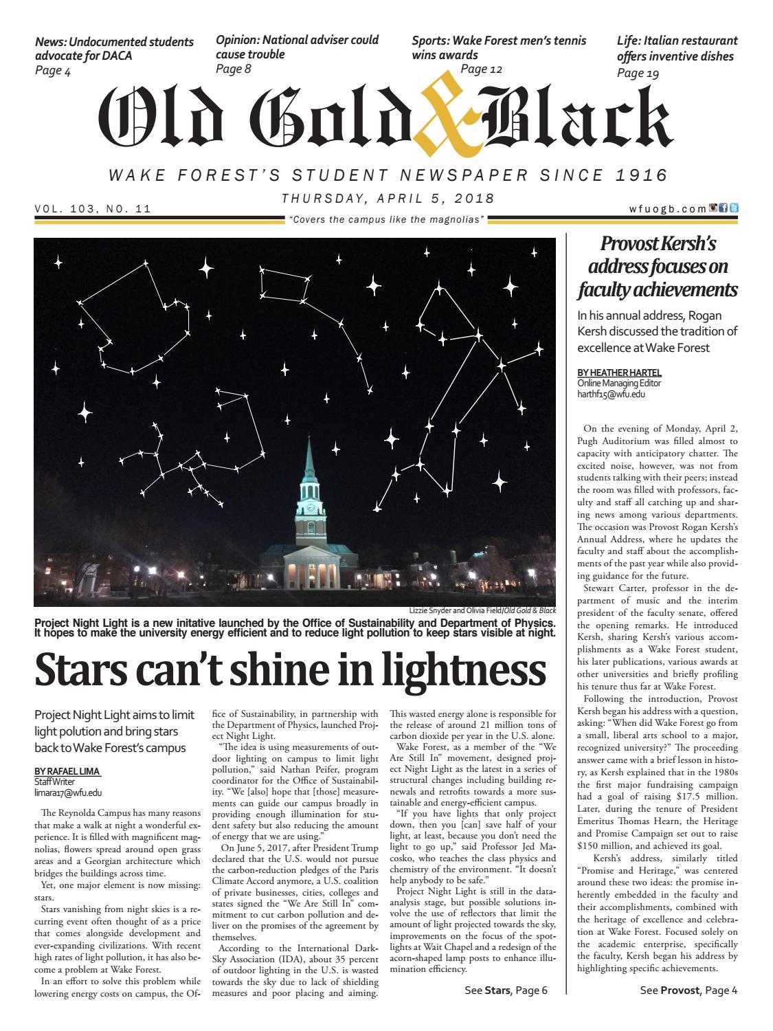 4/5 Edition by Old Gold & Black - Issuu