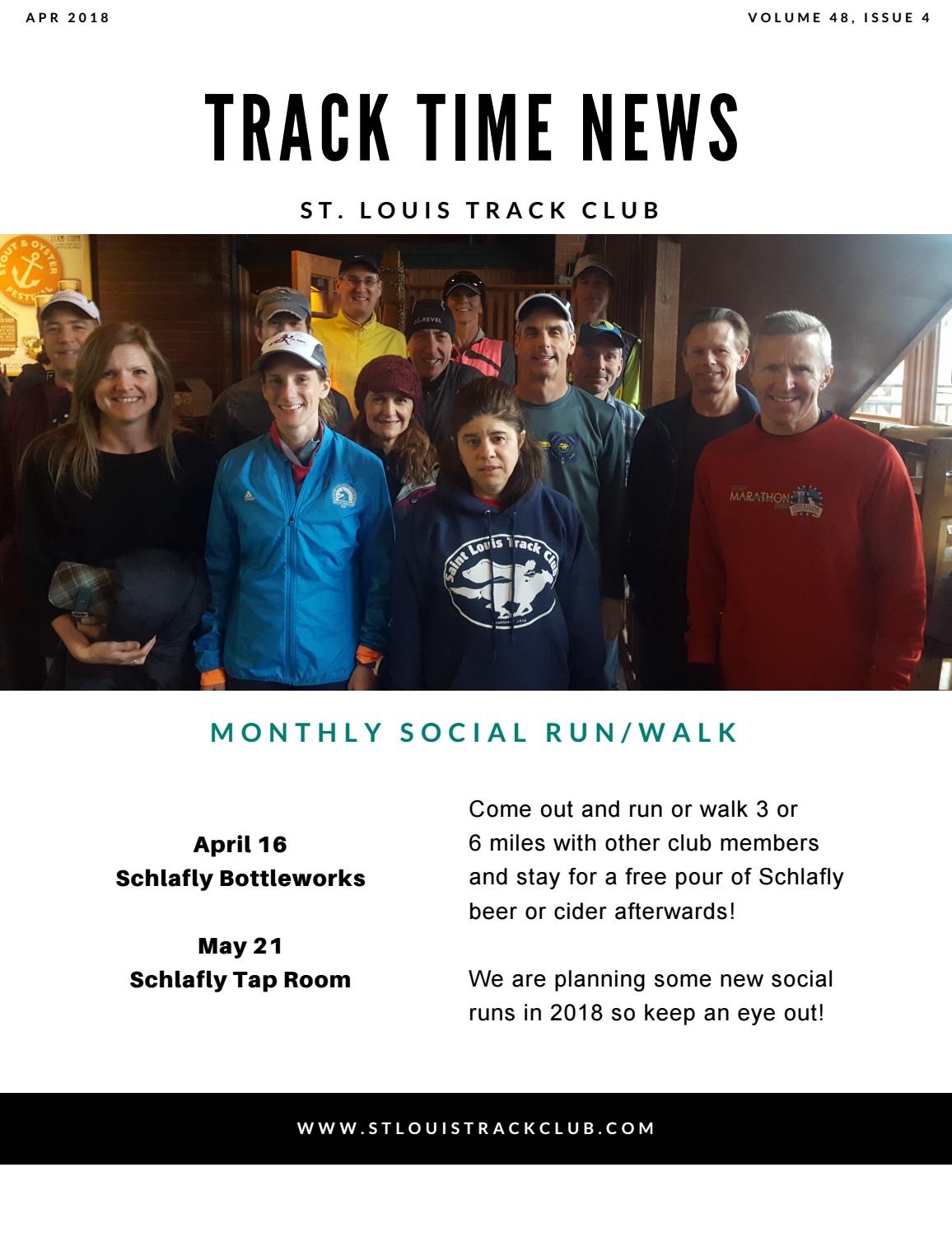 April 2018 issue of Track Time News by St Louis Track Club - Issuu