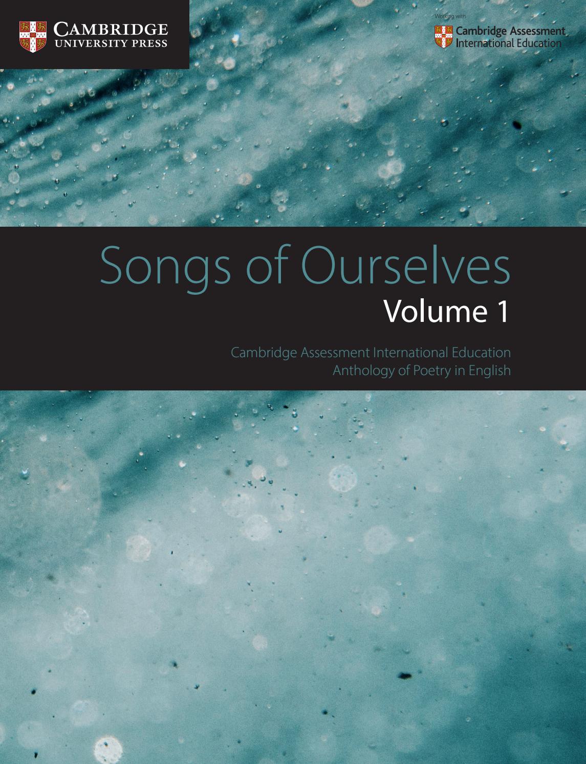 Preview Songs of Ourselves Volume 1 by Cambridge International ...