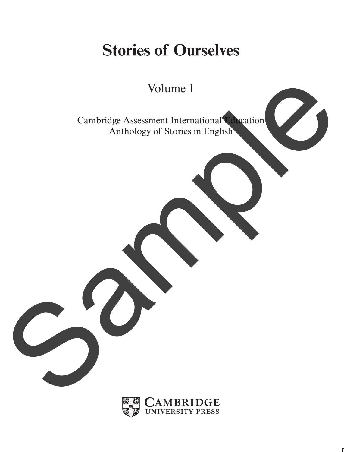 Preview Stories of Ourselves Volume 1 by Cambridge International ...