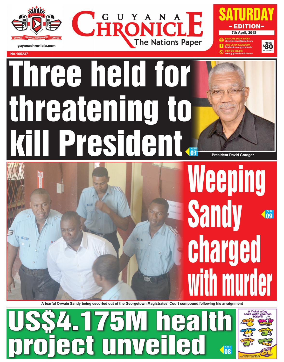Guyana chronicle E paper April 7 2018 by Guyana Chronicle - Issuu