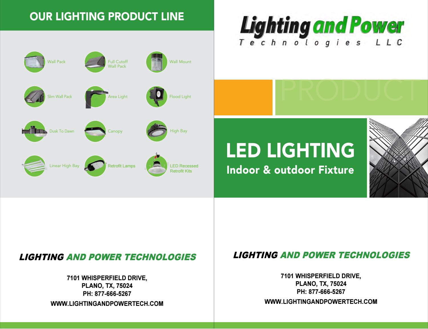 LED FIXTURES BROCHURE 2018 by Lighting and Power Technologies - Issuu