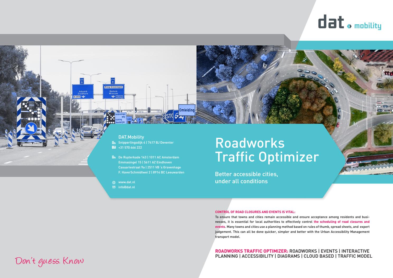 Flyer Roadworks Traffic Optimizer by Goudappel - Issuu