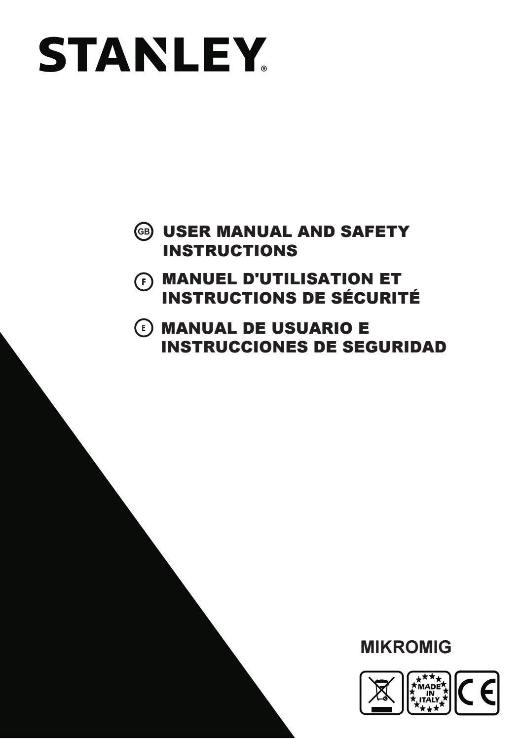 Stanley User and Safety Manual by INTERNATIONAL HARDWARE - Issuu