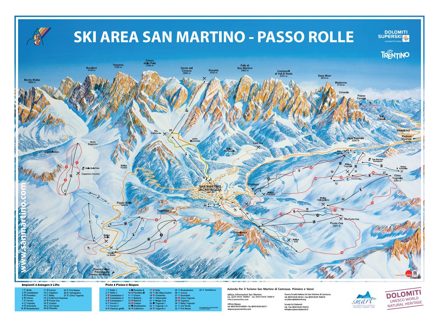 Ski Area San Martino di Castrozza - Passo Rolle / W18-19 by ApT S.Mart ...