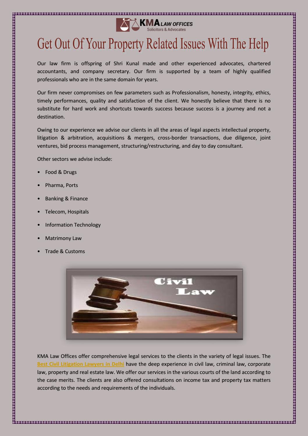 Get Out Of Your Property Related Issues With The Help Of Experienced ...