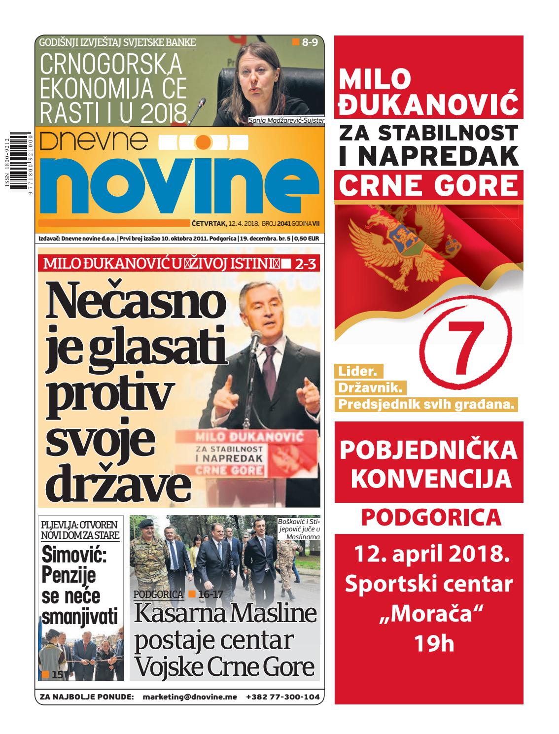 Dnevne novine 12. april 2018. by Dnevne Novine - Issuu