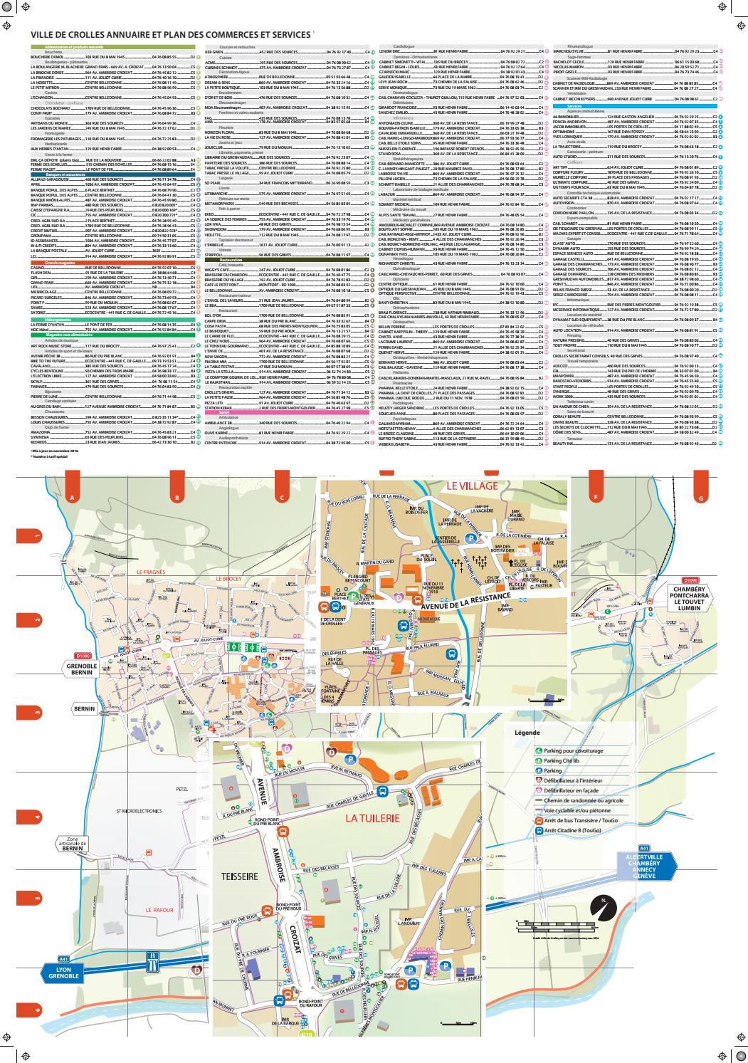 Plan des commerces en 2017 by Ville de crolles - Issuu