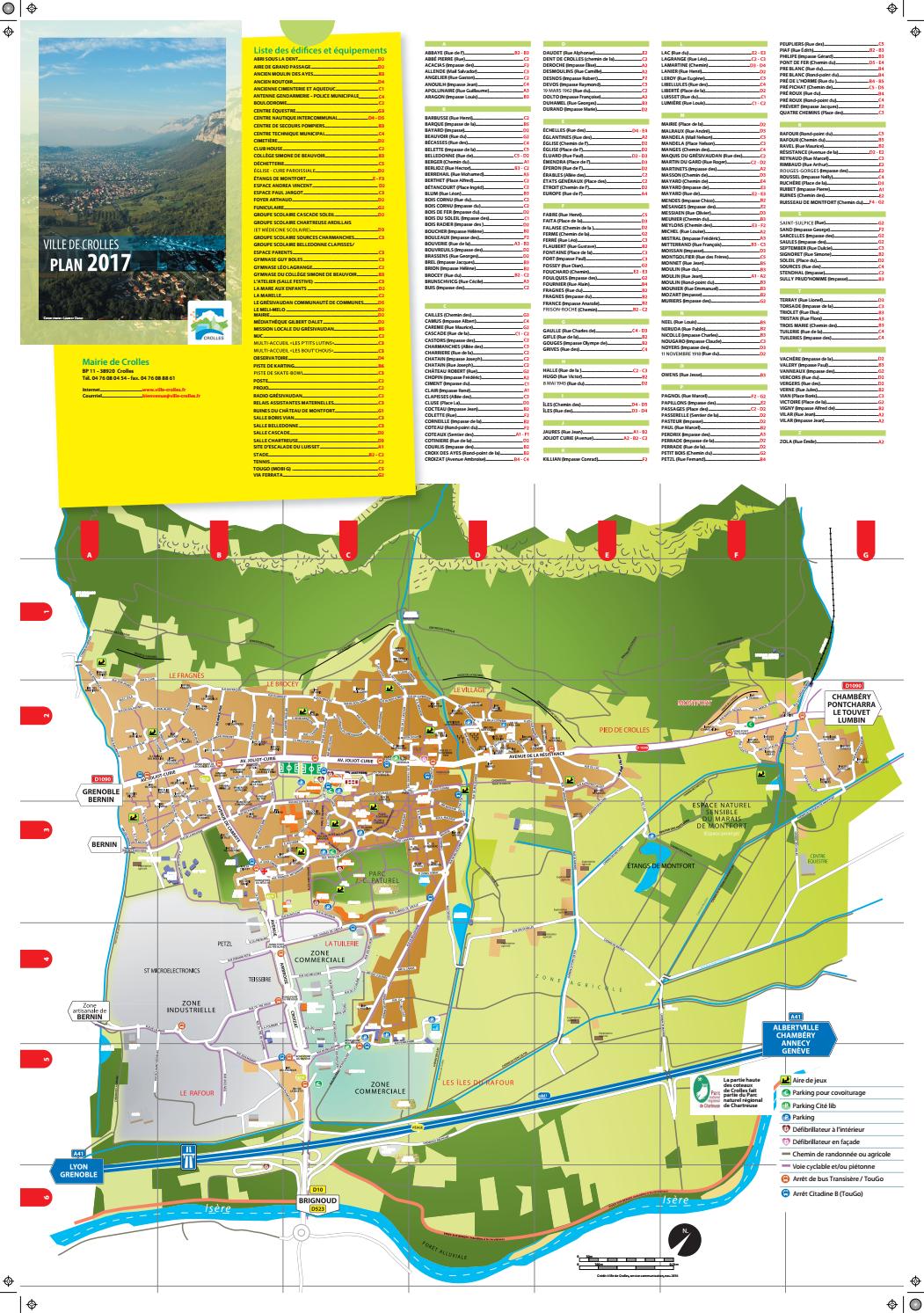 Plan des rues 2017 by Ville de crolles - Issuu