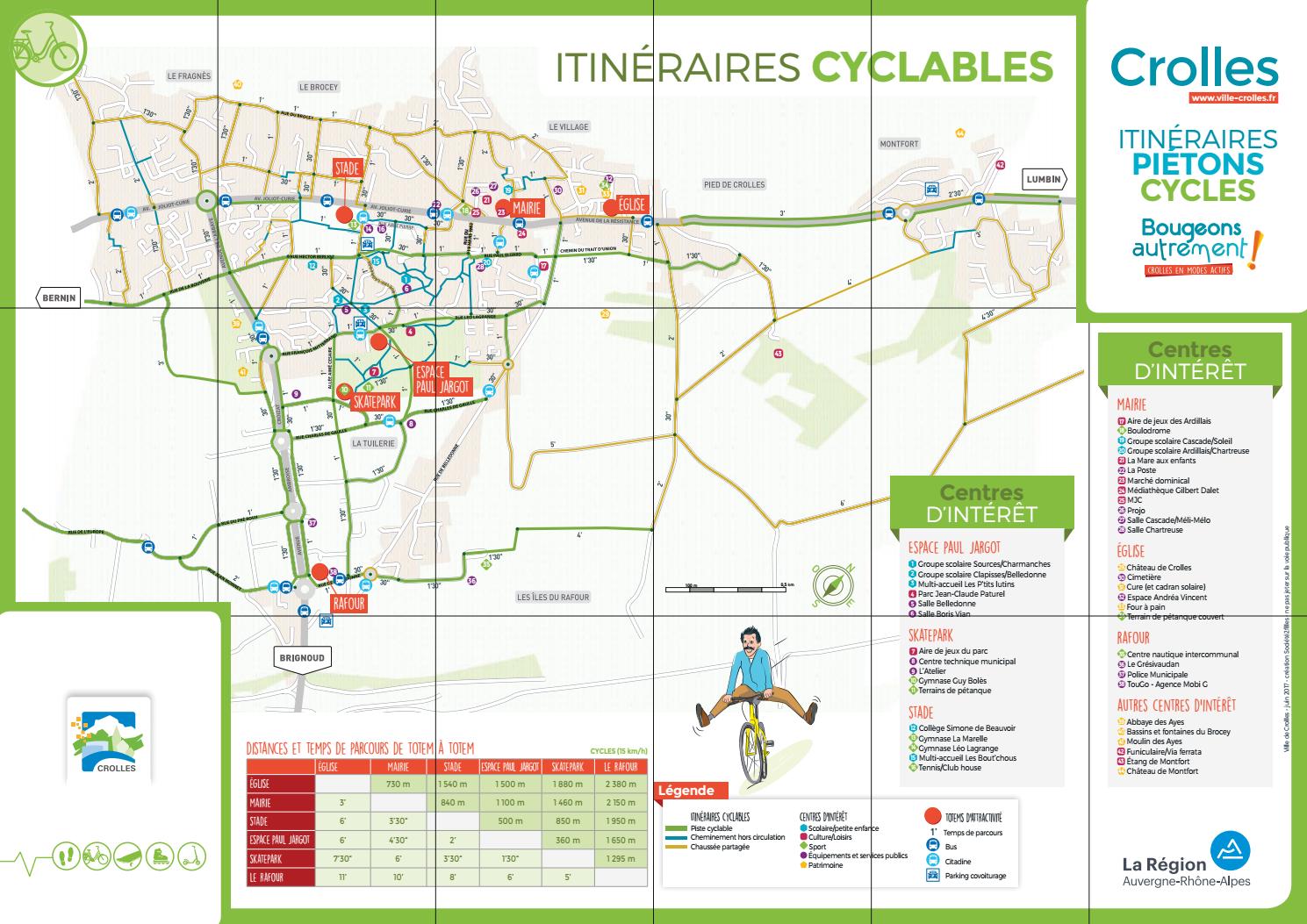Plan piéton cycle by Ville de crolles - Issuu
