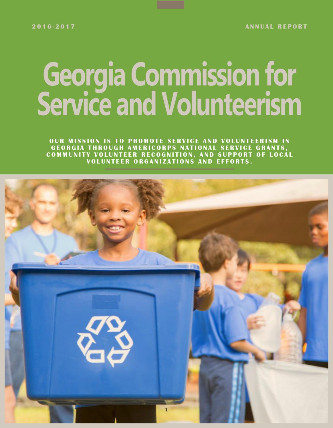 Georgia Commission for Service and Volunteerism by GA_DCA - Issuu