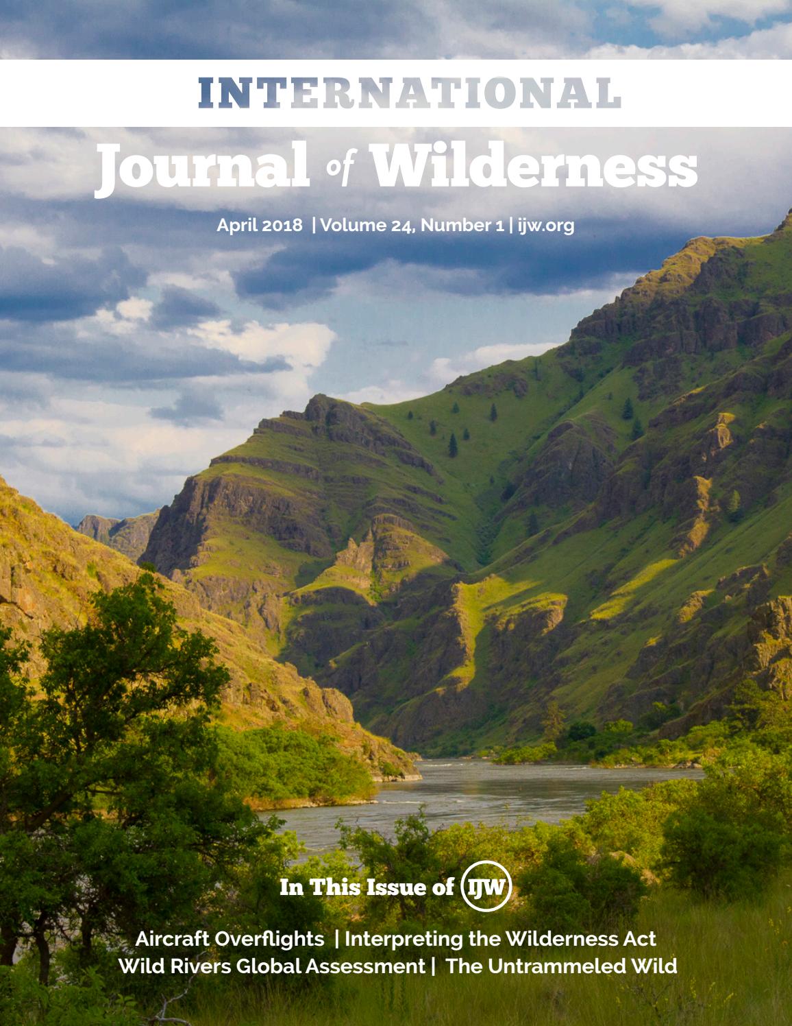 International Journal of Wilderness: Volume 24, No 1, April 2018 by ...