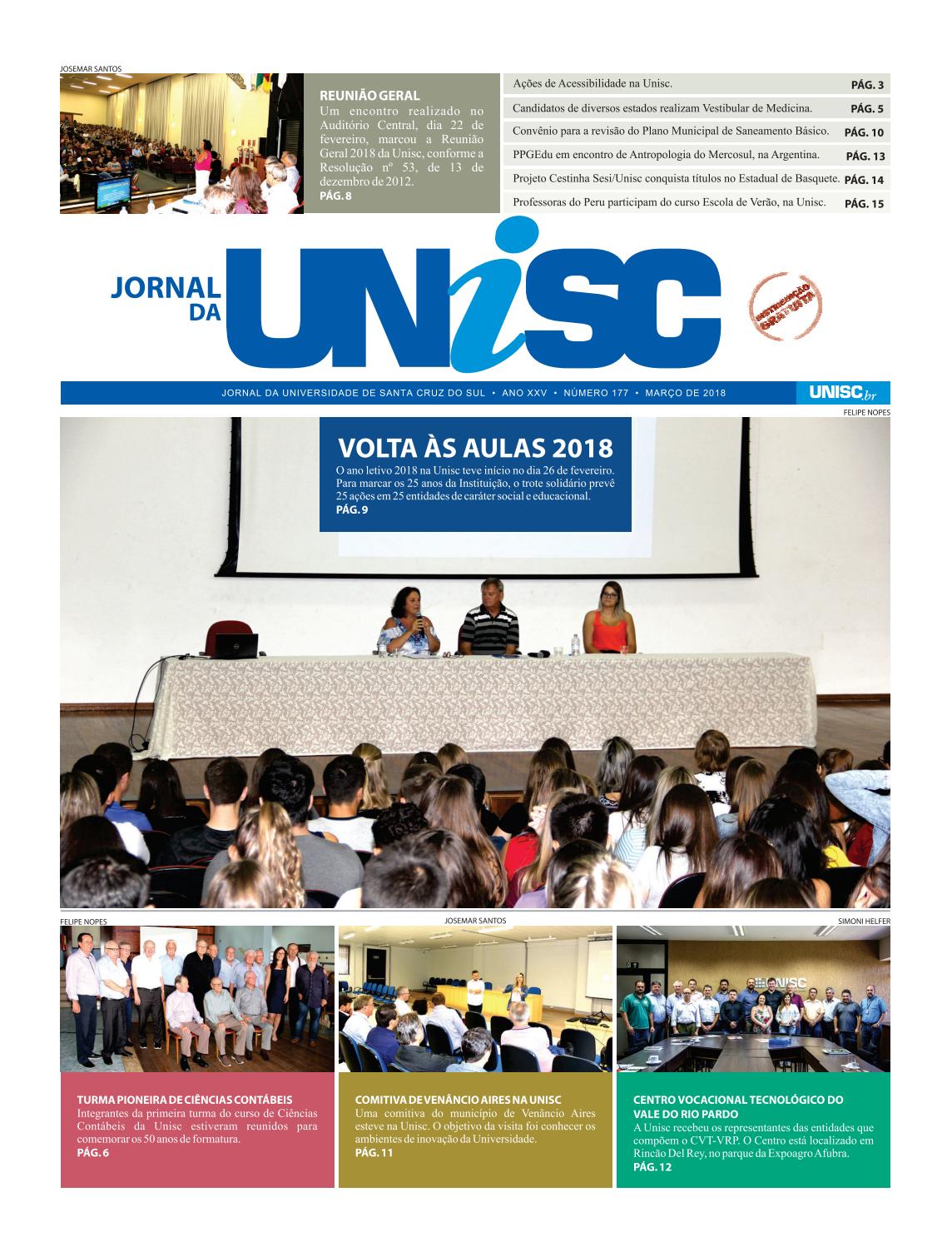 Jornal da Unisc 177 by UNISC Santa Cruz do Sul - Issuu