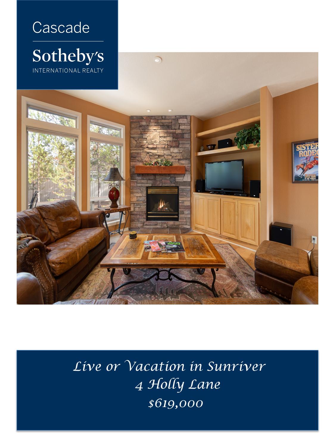 4 Holly Lane, Sunriver ~ Fully Furnished Vacation Rental by Brenda ...