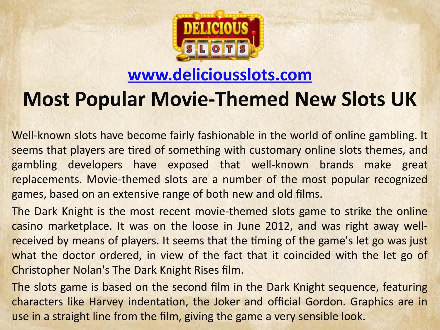 Most Popular Movie-Themed New Slots UK by Summay Sanga - Issuu