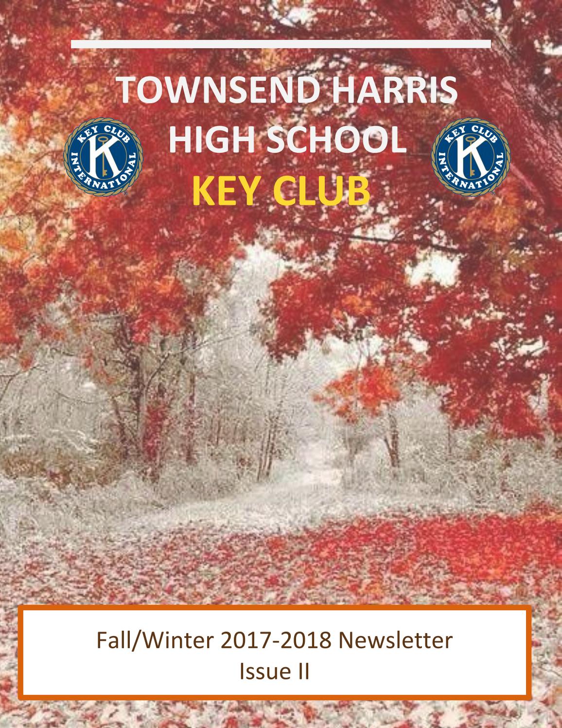 Townsend Harris HS Key Club Fall/Winter Newsletter '17-'18 by Townsend ...