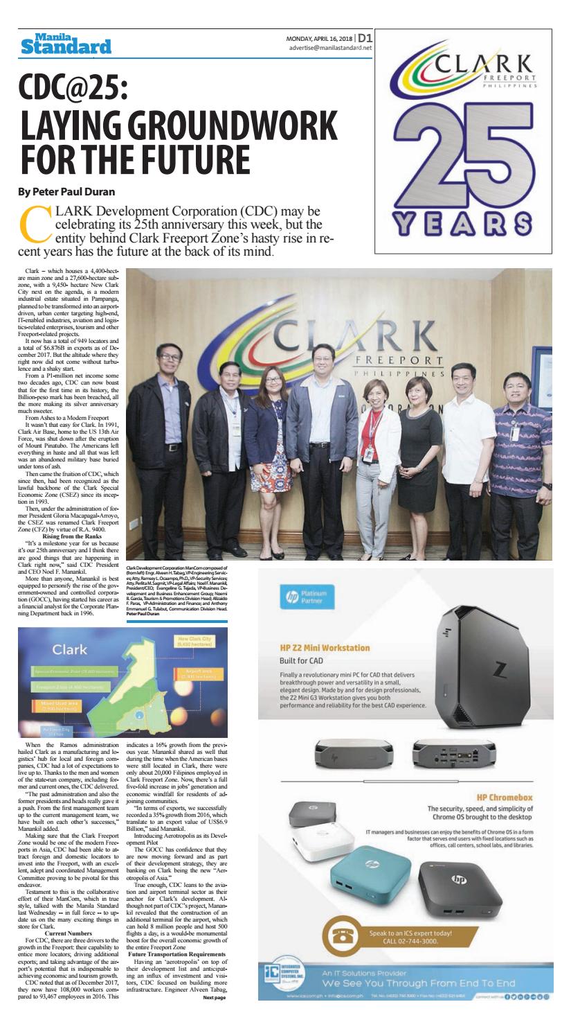Clark Development Corp @ 25 by Manila Standard - Issuu