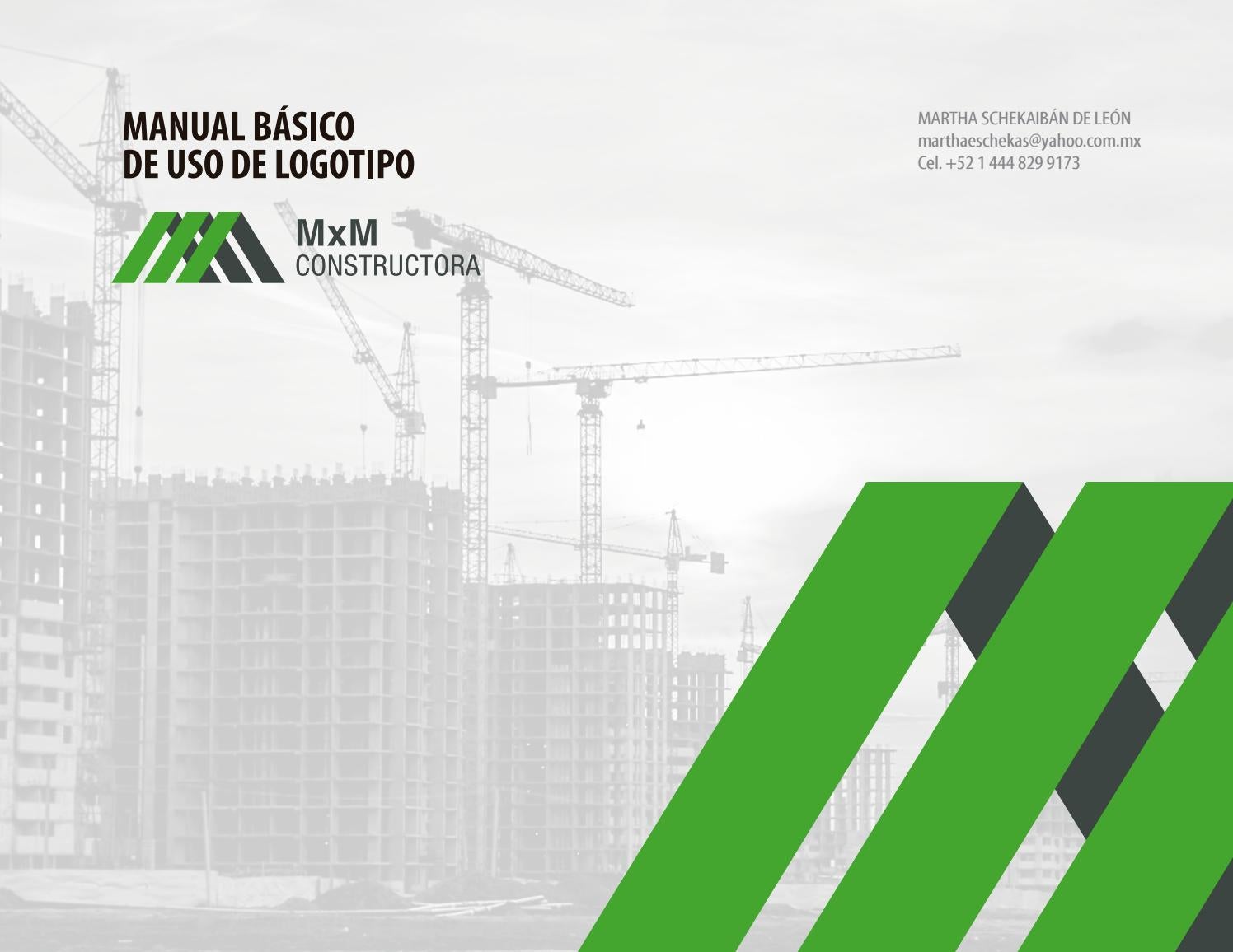 Manual Básico Logotipo MxM Constructora by Lilian Feres - Issuu