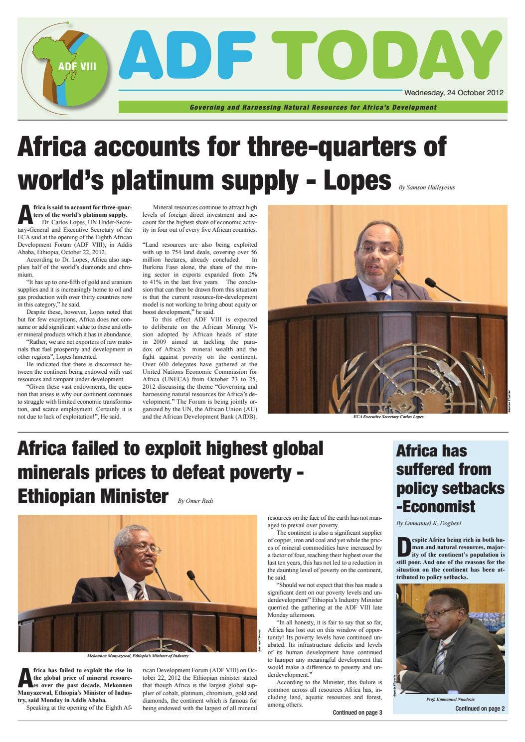 ADF Today 24oct 2012 by Samson Haile - Issuu