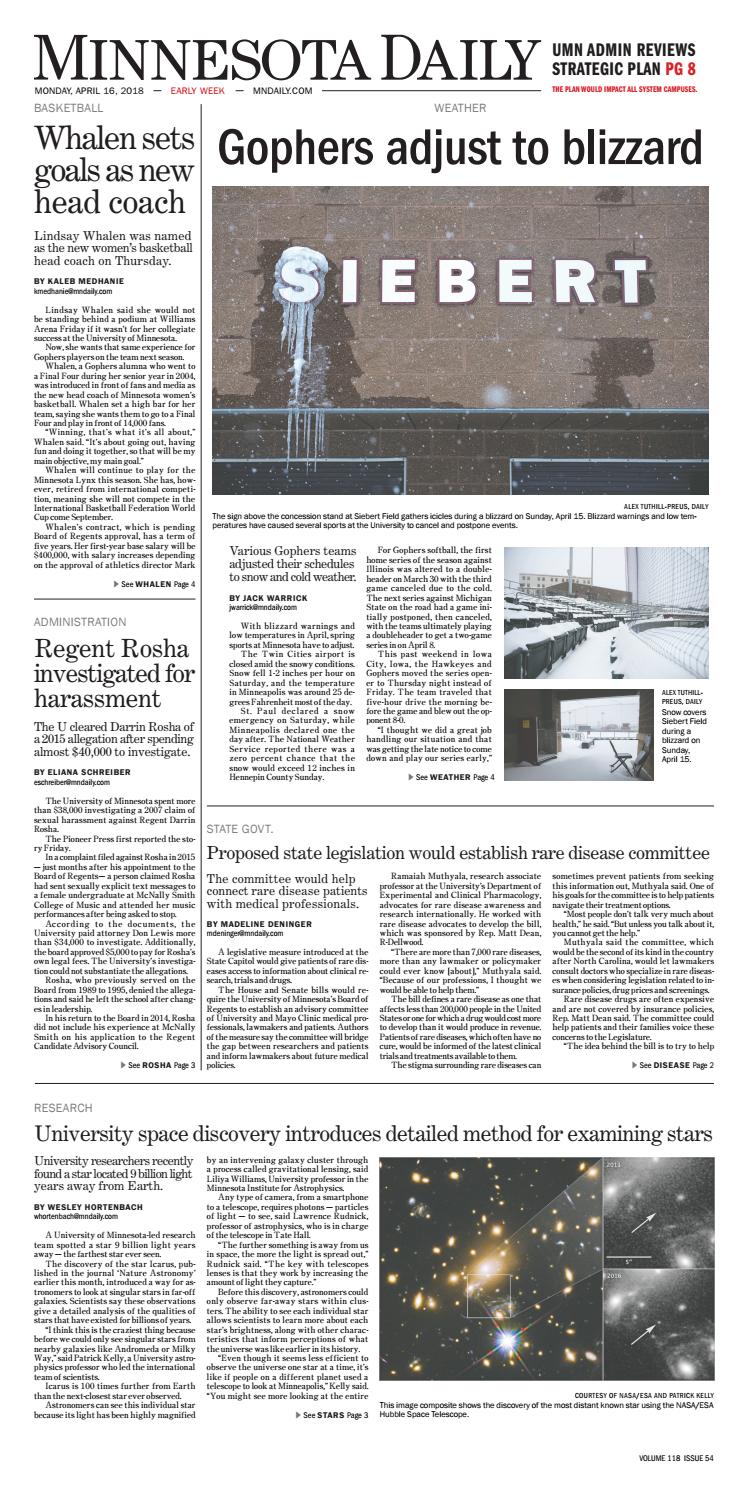 April 16, 2018 by The Minnesota Daily - Issuu